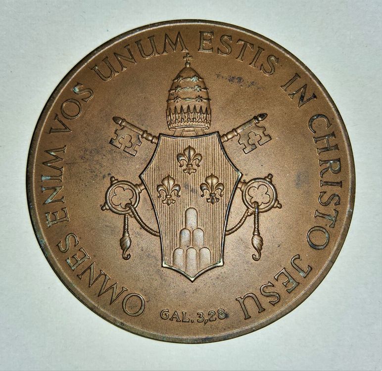 Grosse Bronze-Medaille PAPST PAULUS VI. PONTIFEX MAXIMUS (Gebraucht) in ...