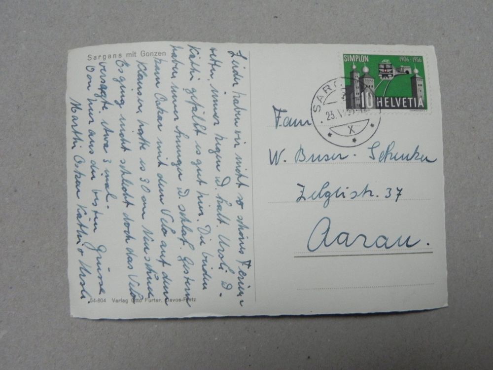 Ansichtskarte Karte Sargans St Gallen Sg 1956 Kaufen Auf Ricardo