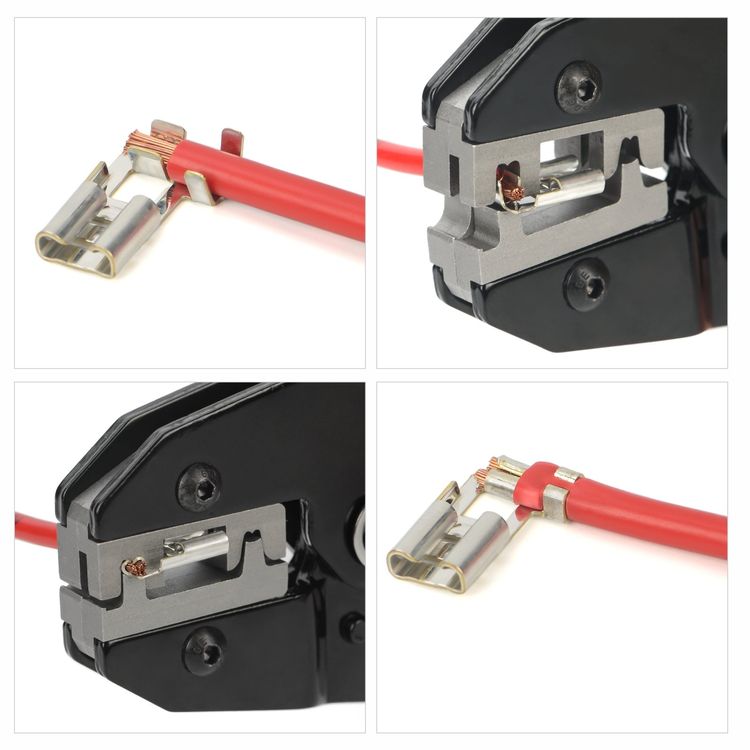 Pince à sertir IWISS, pour cosse Faston nue - 4.8mm / 6.3mm (Neu und ...