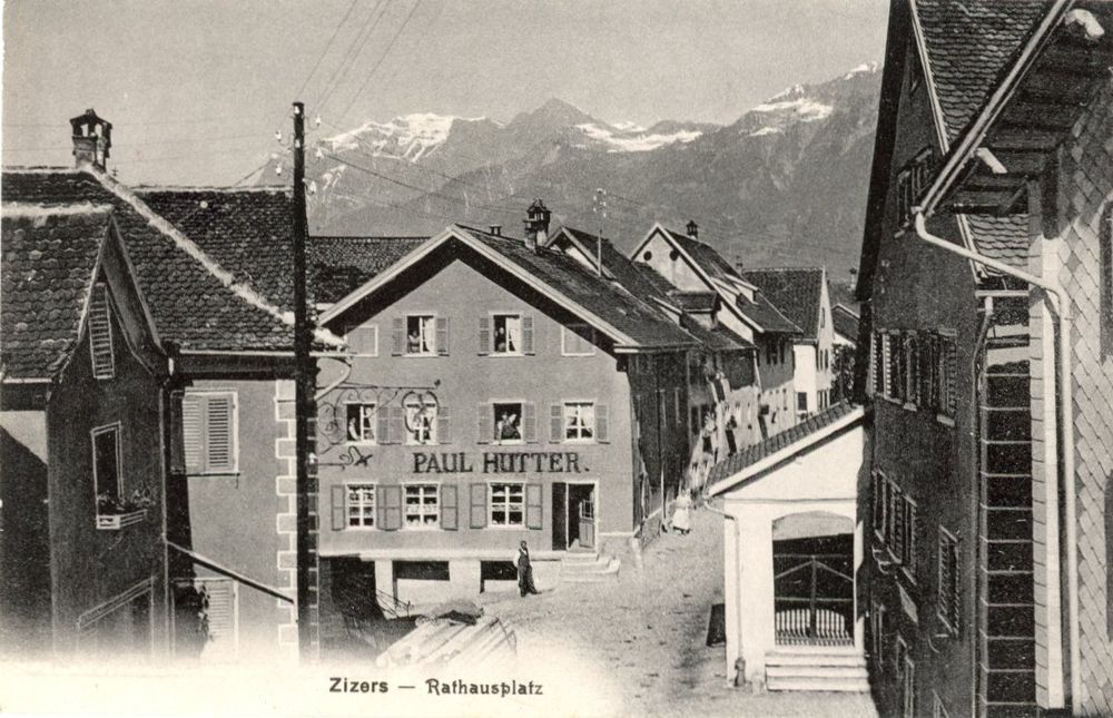 Zizers GR mit Haus PAUL HUTTER am Rathausplatz (Gebraucht) in ...
