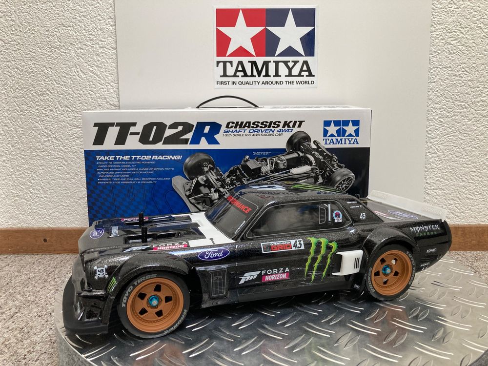 Tamiya TT-02R Chassis & Karosserie "Ken Block HOONICORN" NEU (Neu ...