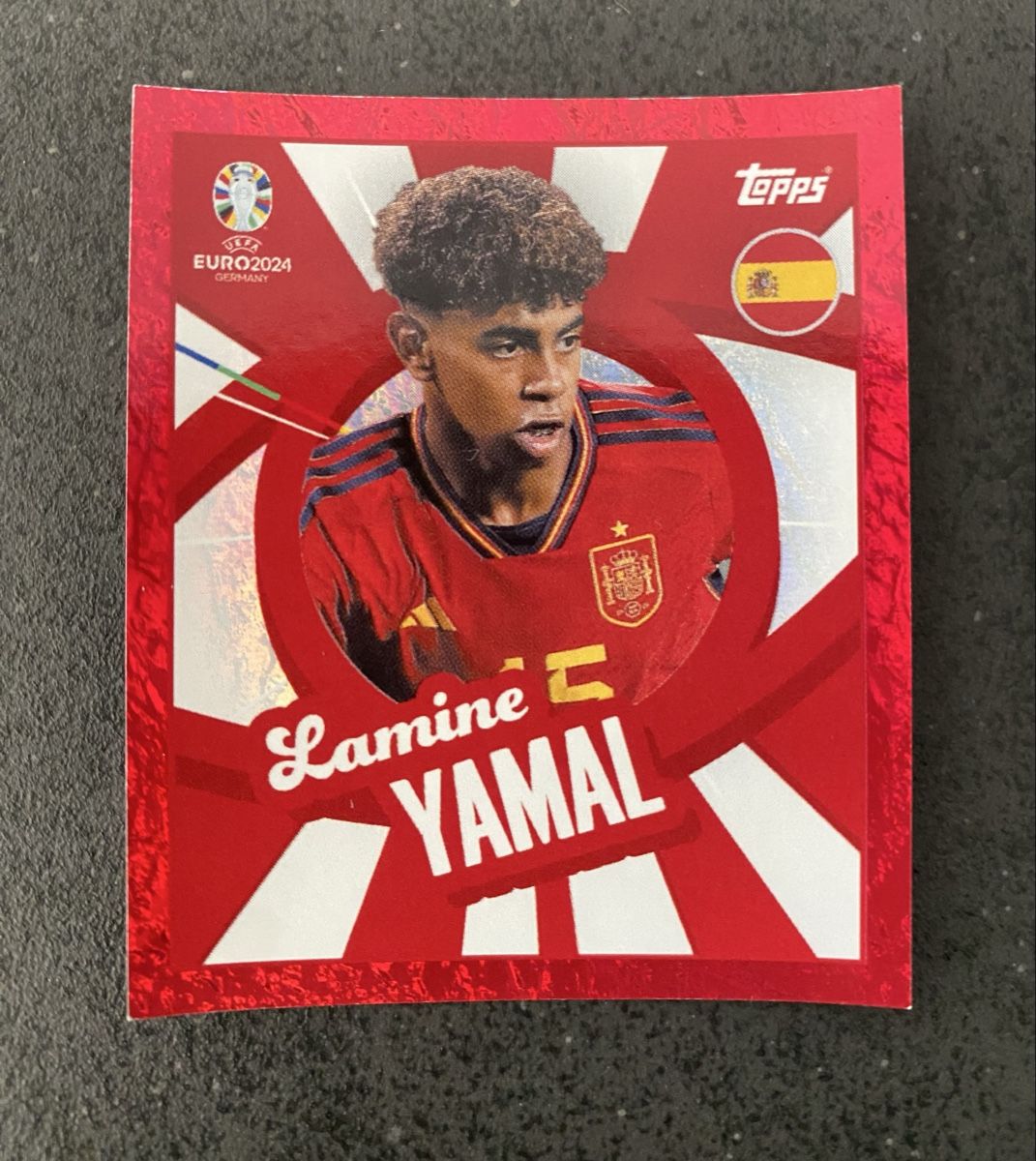 Topps UEFA EURO 2024 Lamine Yamal ESP PTW Red Foil Sticker (Gebraucht ...