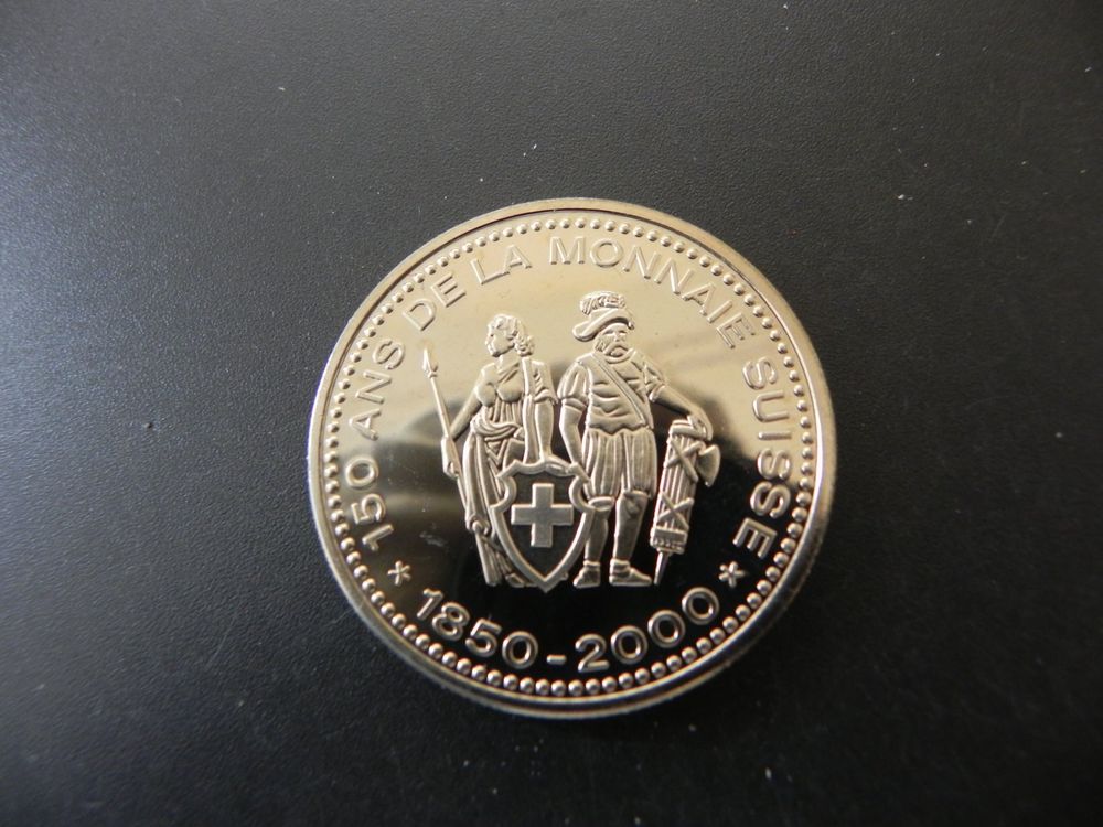 Medaille 5 Franken 2000 - 150 Jahre Schweizer Franken (Gebraucht) in Biel/Bienne für CHF 10.4 ...