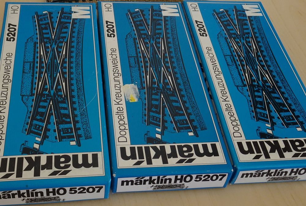 Märklin 5207, Doppelte Kreuzungsweiche, mit Ausgeleichsstück (Gebraucht ...