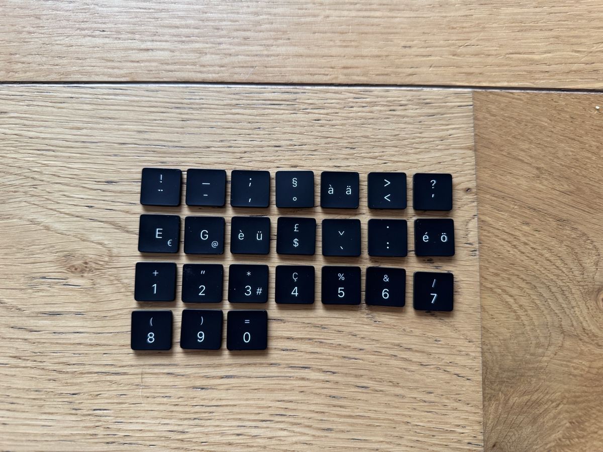 Apple MacBook Pro M1/M2/M3/M4 Schweizer Tastenkappen (Neu (gemäss ...