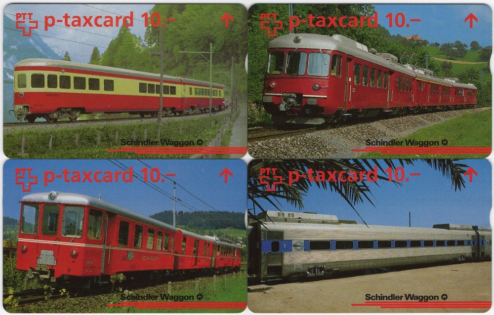 5 seltene Bahn Motiv FullFace-Taxcards von Schindler Waggon (Neu ...