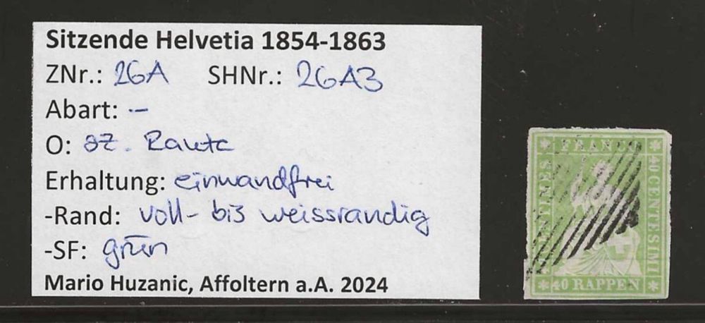 Strubel Nr. 26A - Luxusstück - mit Befund (Gebraucht) in Gümligen für CHF 75 – mit Lieferung auf ...