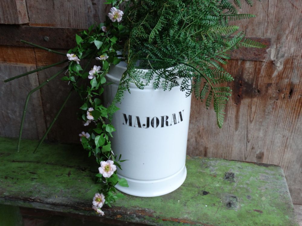 Vase, Riesen-Apotheker- Topf Porzellan antik 26cm Majoran (Gebraucht ...