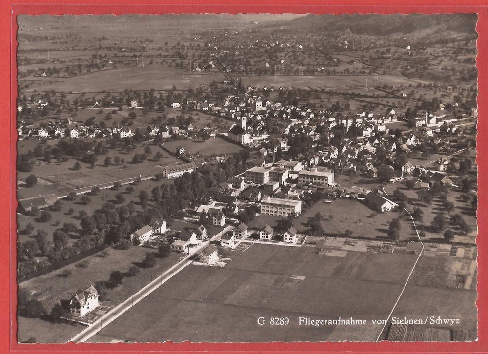 Siebnen - Flugaufnahme ca. 1955 (Gebraucht) in Fislisbach für CHF 8 – mit Lieferung auf Ricardo ...