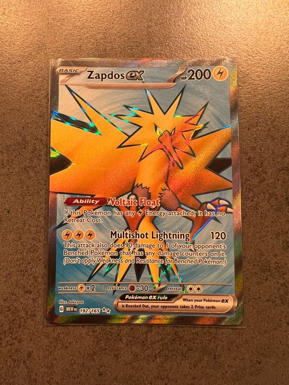 Pokemon 151 EN - Zapdos ex FullArt 192 / 165 | Kaufen auf Ricardo