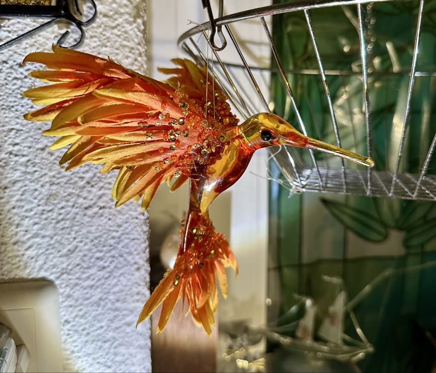 🧡Glas-Vogel: Colibri, Orange/Gold, zum Aufhängen🧡 (Gebraucht) in Zürich ...