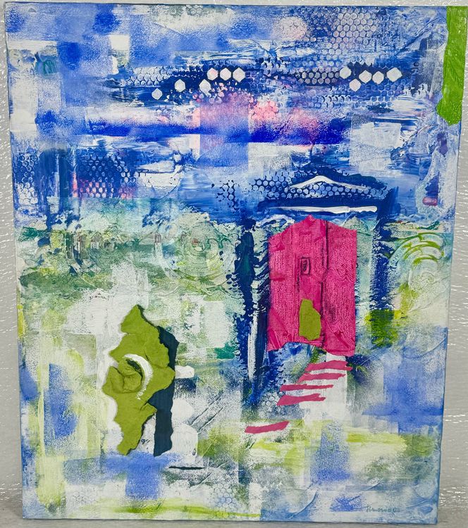 Inke Simonis Moderne Abstrakte Mischtechnik Collage | Kaufen auf Ricardo