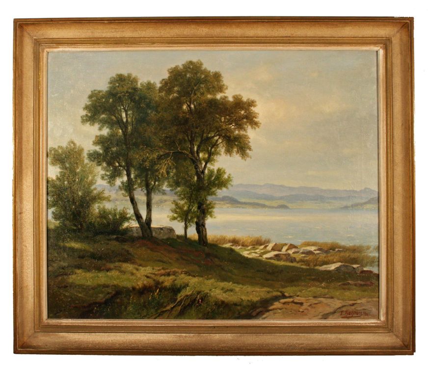 BACHMANN EDWIN, GROSSES ÖLBILD, PARTIE IN DER BÄCHAU ZÜRISEE (Gebraucht) in Siebnen für CHF 230 ...