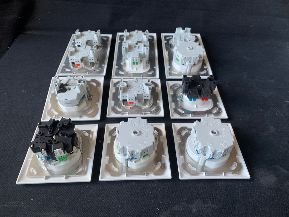 Set 12 Feller Edizio DUE, UP, Steckdosen Lichtschalter (Gebraucht) in ...