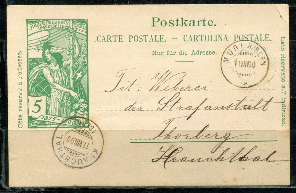 MURI b BERN 1.VIII.00 Postkarte (Gebraucht) in Aarau für CHF 2 – mit Lieferung auf Ricardo kaufen