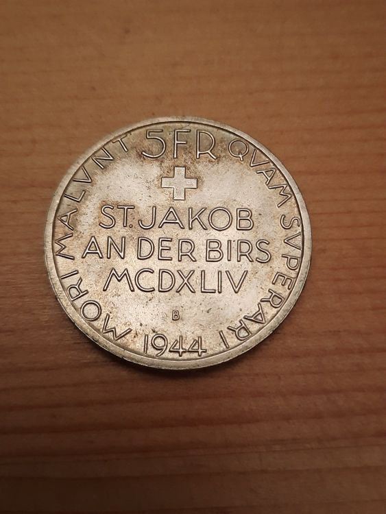 Gedenk 5.-- 1944 Silber St.Jakob an der Birs gem. Bilder | Kaufen auf Ricardo