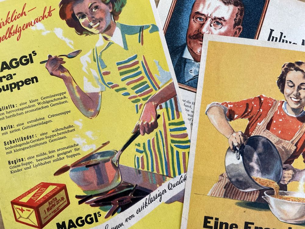 Maggi - 3 alte Werbungen / Anciennes publicités 1950/51 (Gebraucht) in ...