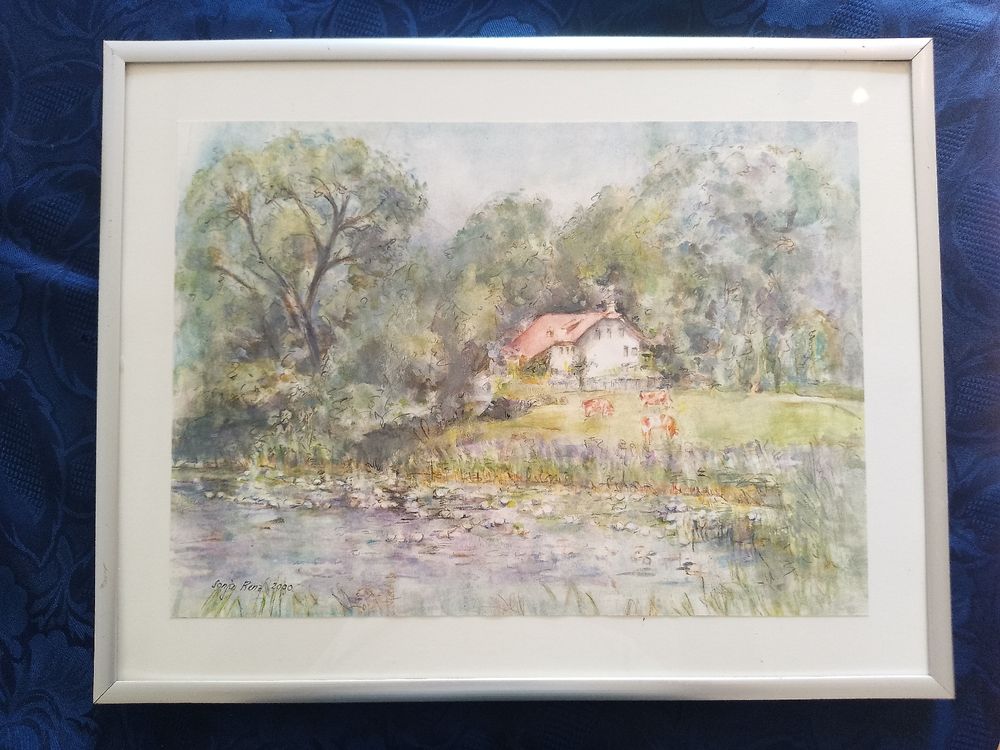 Aquarell Landschaft Bauernhaus Schweiz gerahmt (Gebraucht) in Bern für CHF 34 – mit Lieferung ...