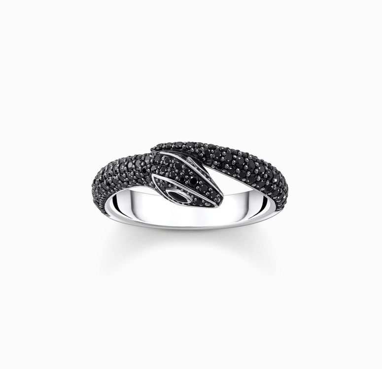 Thomas Sabo Ring Schlange / Snake Gr. 58 Silber mit Zirkonia (Neu und ...