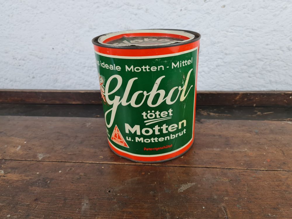 Antike Große Blechdose Dose Globol tötet Motten (Gebraucht) in Obfelden ...