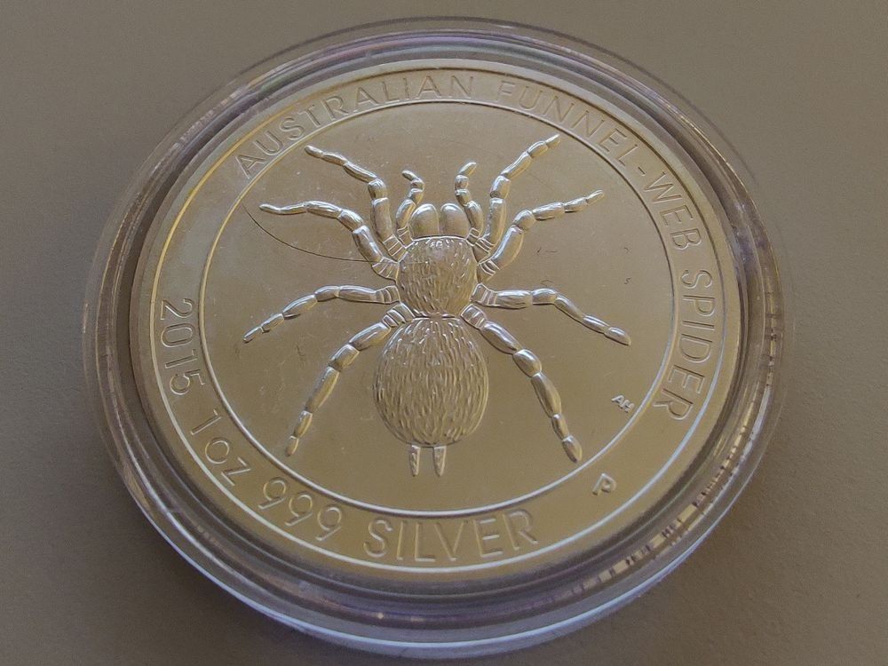 1 OZ UNZE AUSTRALIAN FUNNEL-WEB SPIDER DANGEROUS SILBER | Kaufen auf Ricardo