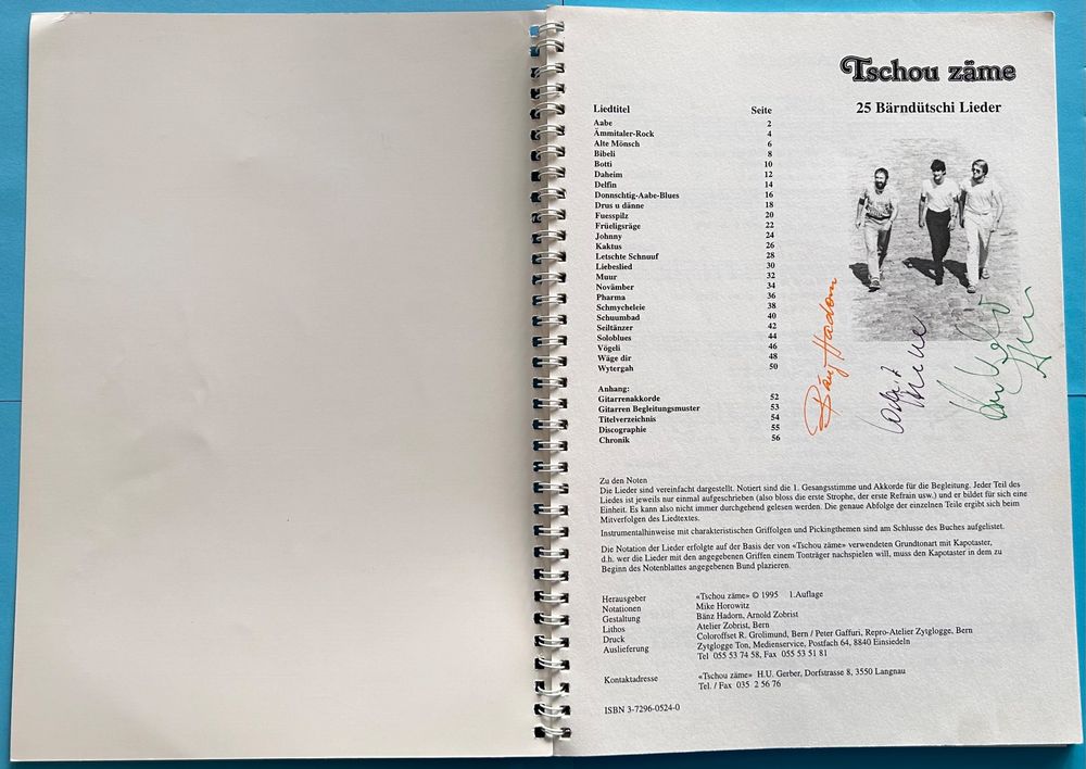 Noten und Textbuch von «Tschou zäme» (D'occasion) à Spiez pour CHF 15 ...
