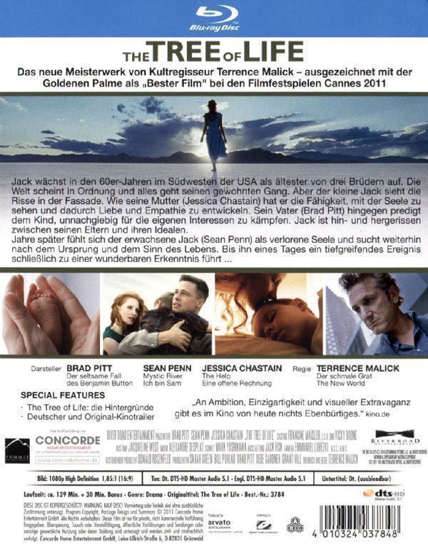 The Tree of Life (2010) Terrence Malick/Brad Pitt/Chastain (Gebraucht ...