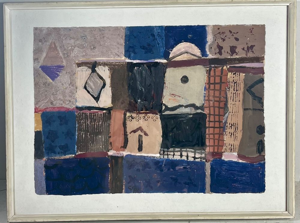 Eugen Früh (1914-1975) Grosse Gouache Gemälde | Kaufen auf Ricardo