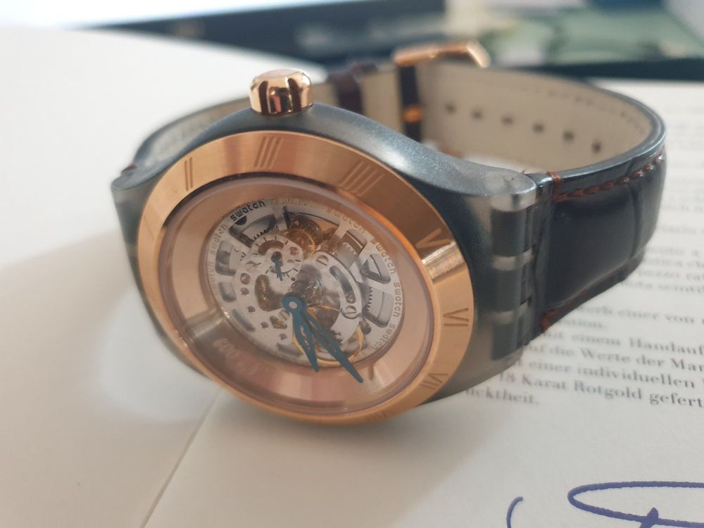 Swatch diaphane one turning gold limited (Neu und originalverpackt) in ...