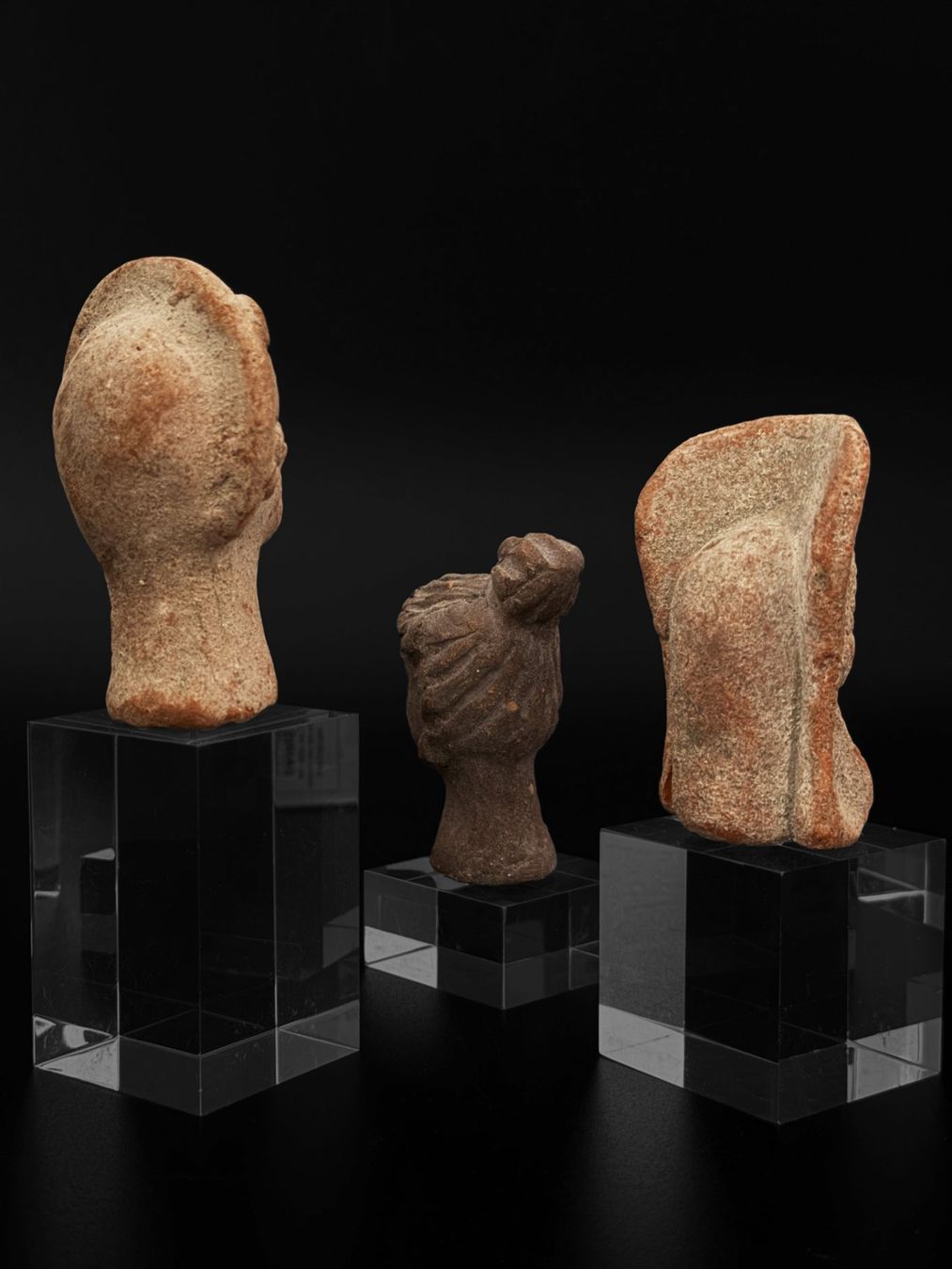 3 antike Griechische Terrakotta Köpfe (4.– 2. Jh. v. Chr.) (D'occasion ...