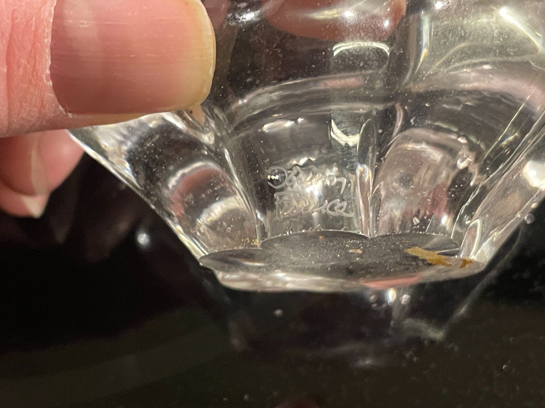 2 Salzschälchen Glas farblos Daum Frankreich orig. Schachtel (Gebraucht ...