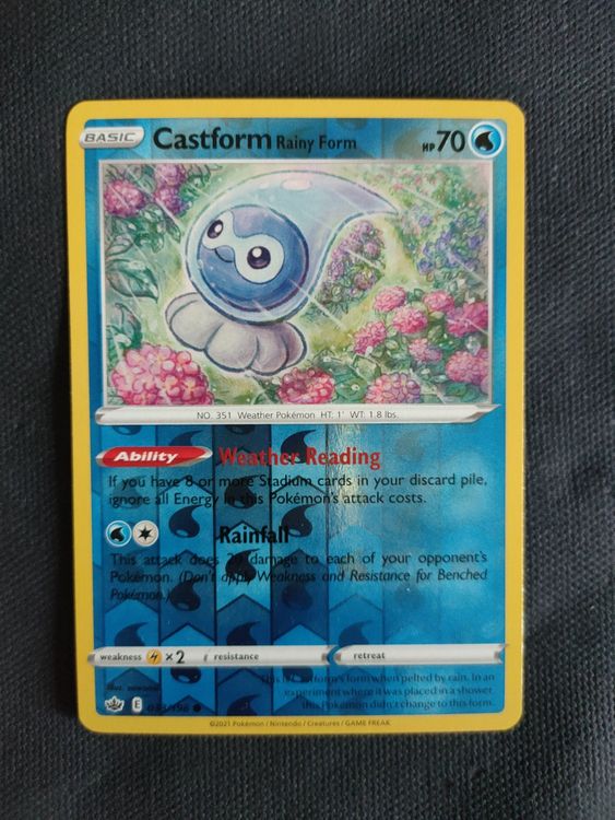 Pokemon card Castform Rainy form Reverse English EN chilling | Kaufen auf Ricardo