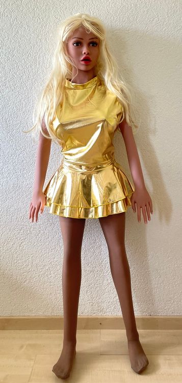 Top Mini gold Lack Latex robe abito fun dress Lack XXL (L8) (Neu ...