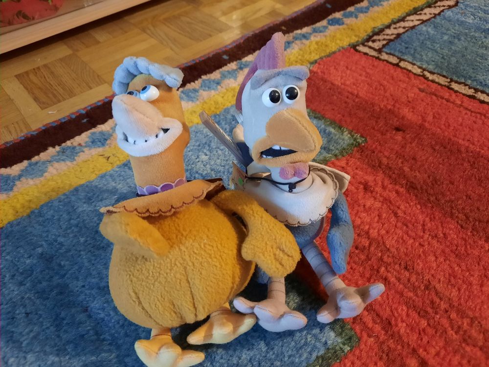2 Ex. Plüschfiguren Chicken Run / Babs & Fowler 1999 (Gebraucht) in ...