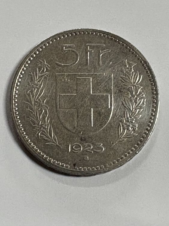 5 Franken, 1923 A, selten! Sehr gut erhalten, Top Zustand (Gebraucht ...