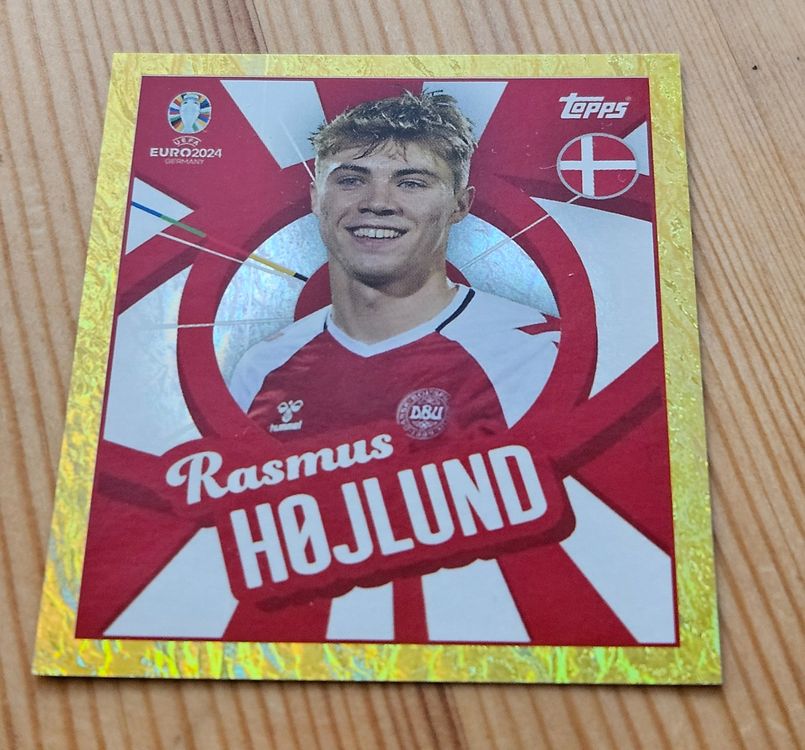DEN PTW Rasmus Hojlund gold Topps UEFA EURO 2024 Germany (Neu (gemäss ...