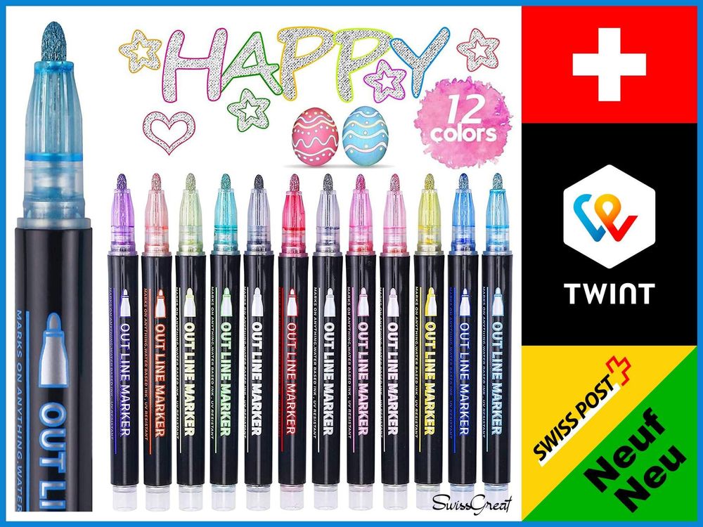 Glitzerstifte - Magische Stifte - Zauberstifte - 12 Farben | Kaufen auf ...