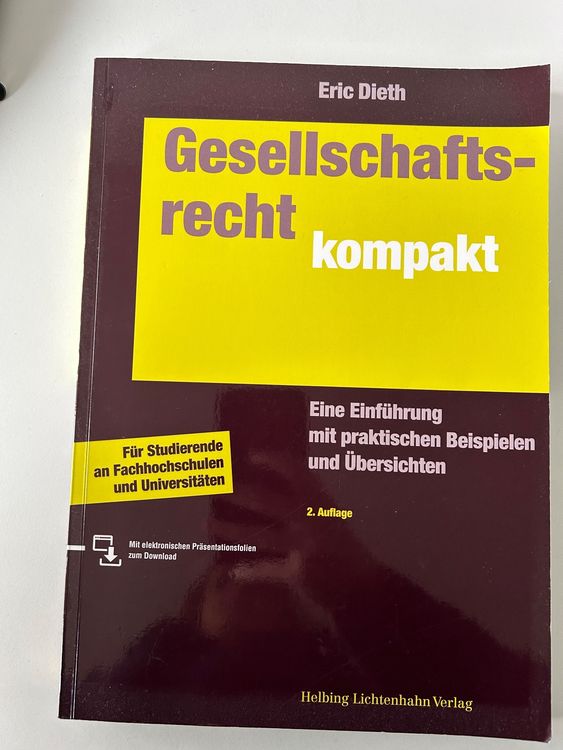Gesellschaftsrecht kompakt (Gebraucht) in Siebnen für CHF 3 – mit Lieferung auf Ricardo kaufen