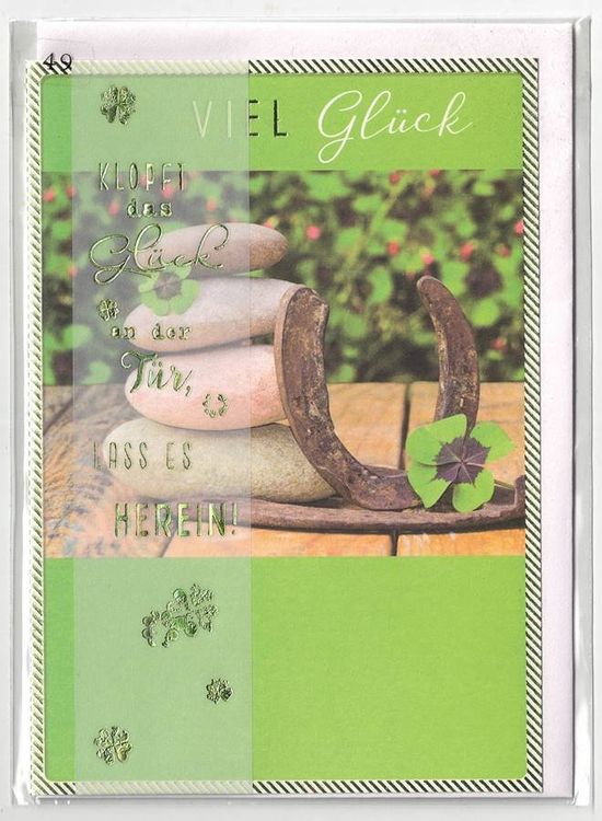 Glückwunsch Karte - Gratulation Dank Geburtstag - Viel Glück (Neu und ...