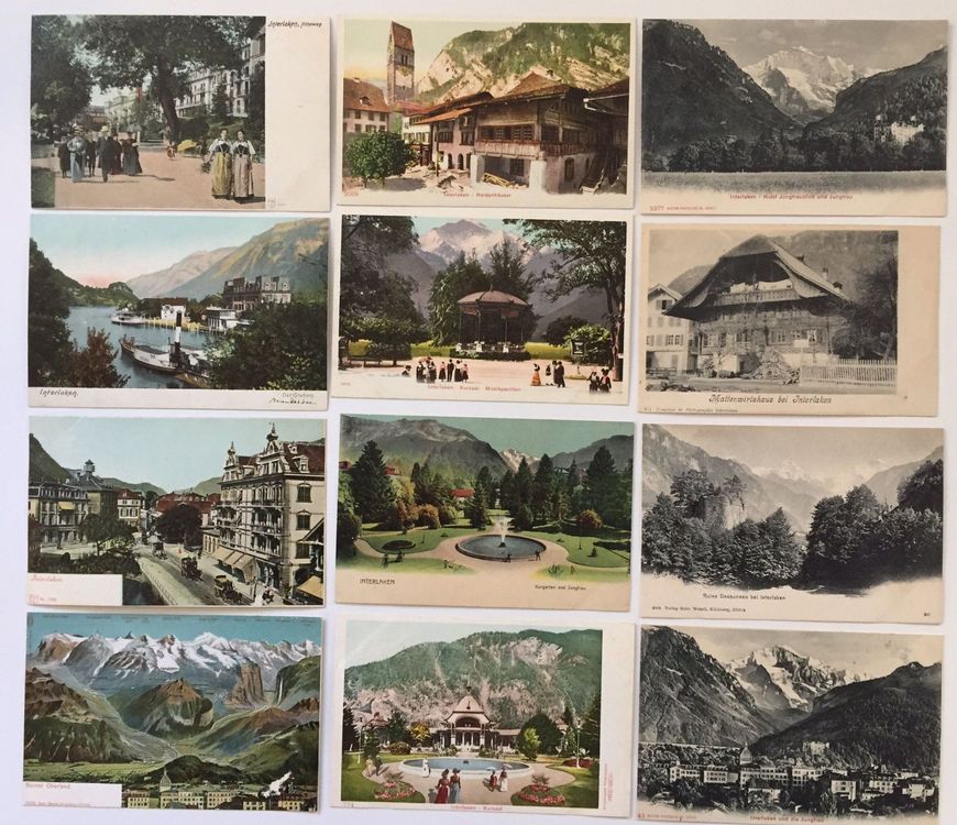 12 AK Interlaken um 1900-1905 | Kaufen auf Ricardo