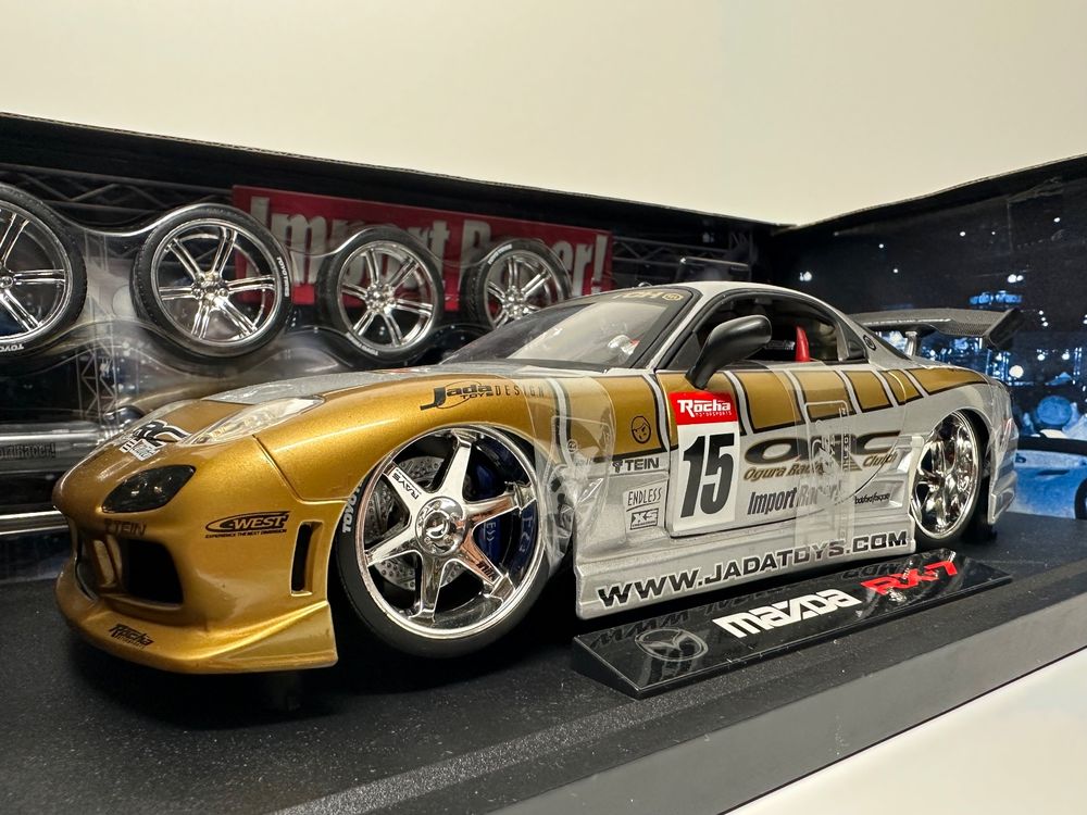 Mazda RX-7 1:18, silber, Import Racer, Jada Toys, inkl. OVP (Gebraucht ...