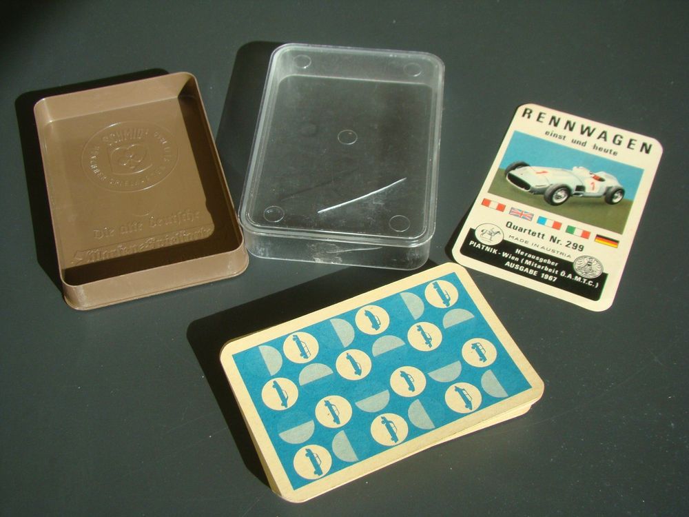 altes Quartett Rennwagen einst und heute Piatnik Nr 299 rar (Gebraucht ...
