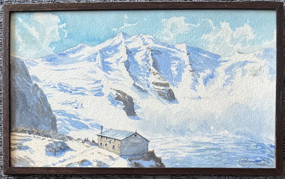 20. er Jahre Winter - Berglandschaft Aquarell, Unl. Sig. | Kaufen auf Ricardo