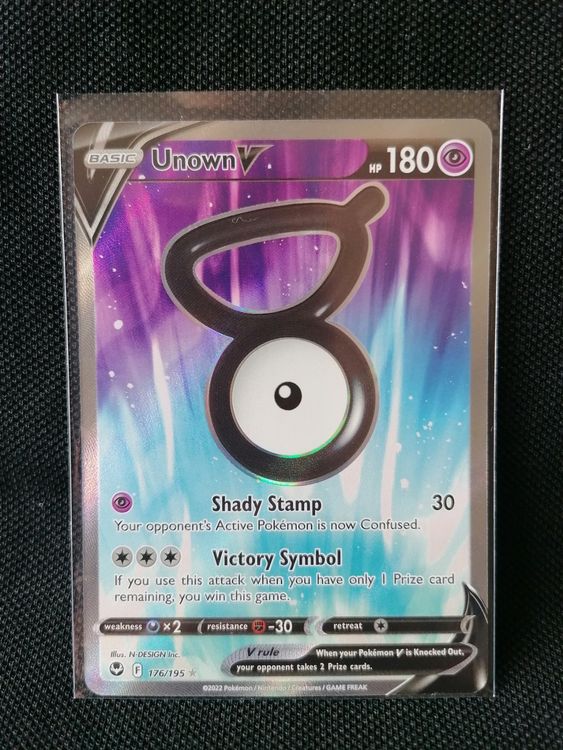 UNOWN V FULLART 176/195 SILVER TEMPEST POKEMON KARTE (Gebraucht) in Uerzlikon für CHF 12.2 – mit ...
