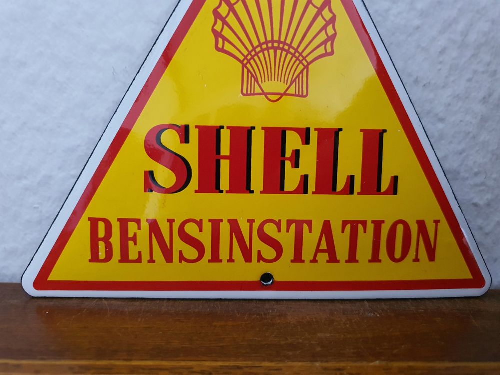 Emailschild Shell Bensinstation Emaille Schild Reklame Retro (Neu ...