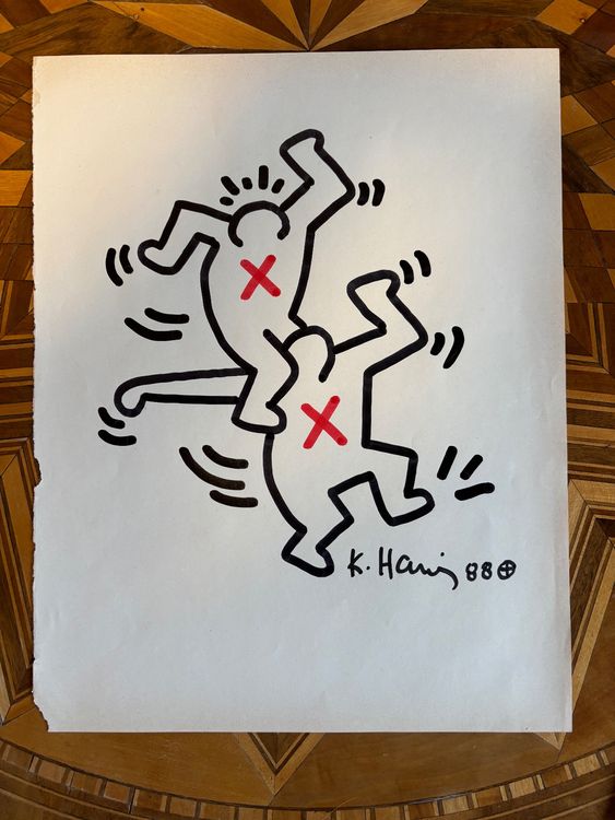 Kheit Haring (1958-1990) Dessin au feutre avec certificat (Gebraucht ...