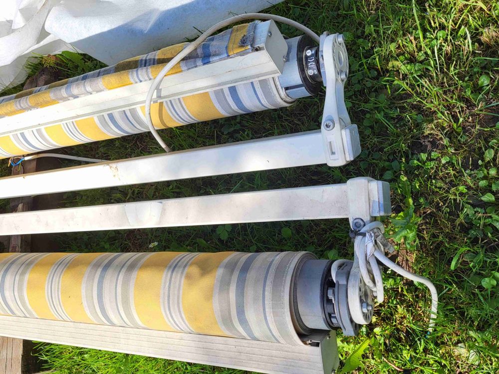 6m breite Markise, elektrisch mit Schwenkarm ohne Stütze (Gebraucht) in ...