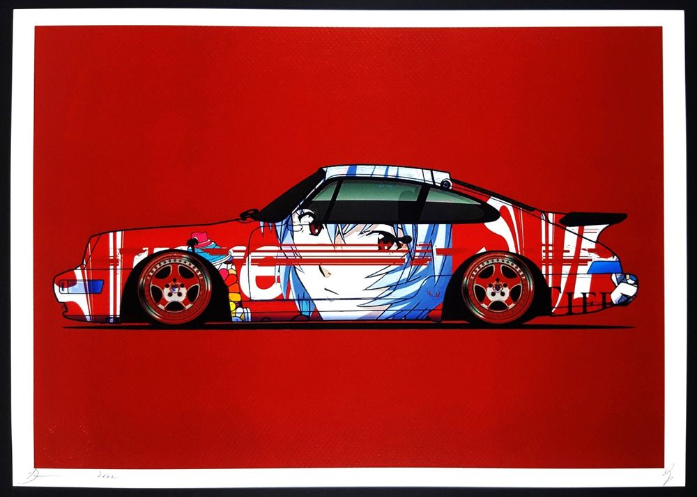 Death NYC Ltd Ed Pop Art Druck " Rei Ayanami Porsche 911 | Kaufen auf ...
