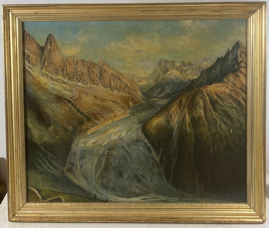 Große Berglandschaft Gemälde mit Wasserfall (Gebraucht) in Root für CHF 54 – mit Lieferung auf ...