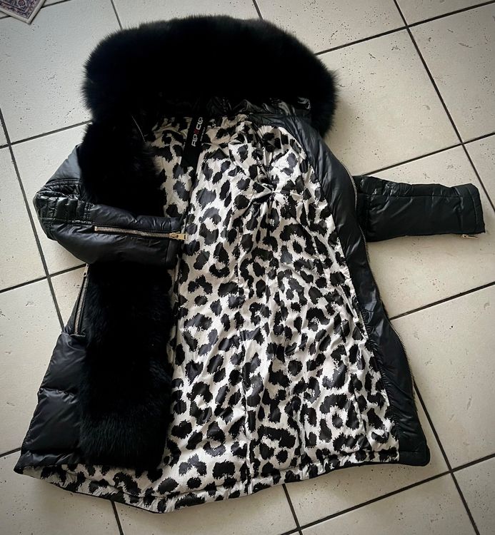 «FLO&CLO» 100% Daunenmantel Fuchspelz, Gr. 36 – statt 1'500 (Gebraucht ...
